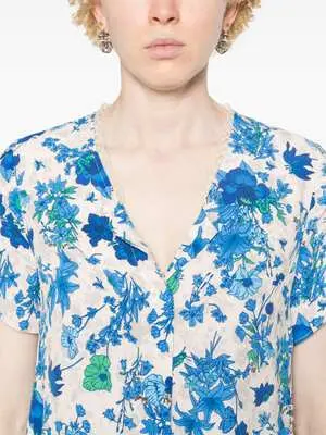 Zadig&Voltaire Tiffiny Floral-print Crepe Blouse