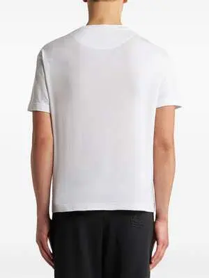 Etro Logo-embroidered Cotton T-shirt - White