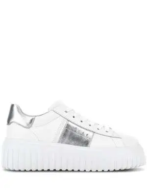 Hogan H-stripes Lace-up Sneakers - White