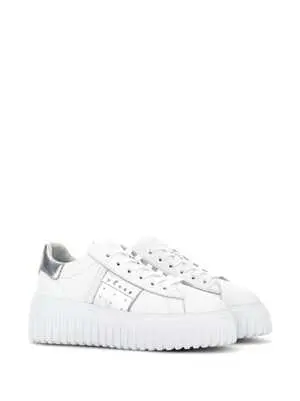 Hogan H-stripes Lace-up Sneakers - White
