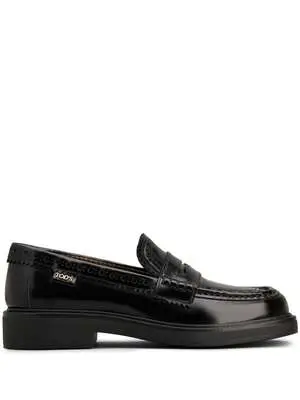 TOD'S Brogue-trim Leather Loafers