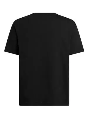 Etro Logo-embroidered Cotton T-shirt - Black