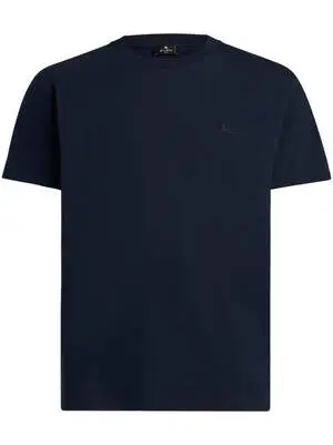 Etro Logo-embroidered Cotton T-shirt
