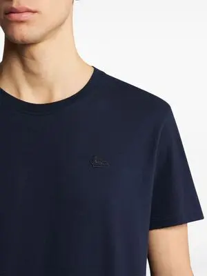 Etro Logo-embroidered Cotton T-shirt