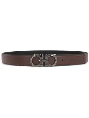 FERRAGAMO Gancini-buckle Leather Belt - Brown