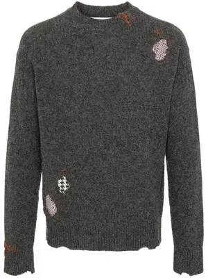 Marni Shetland Ripped-detail Jumper