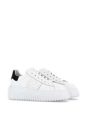Hogan H-stripes Leather Sneakers - White