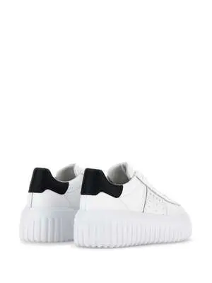 Hogan H-stripes Leather Sneakers - White