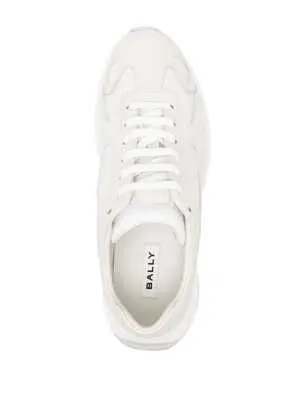 Bally Panelled Leather Sneakers - White