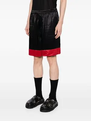 Off-White Logo Print Wide Leg Shorts