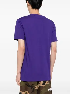 Off-White Graphic-print Cotton T-shirt - Purple