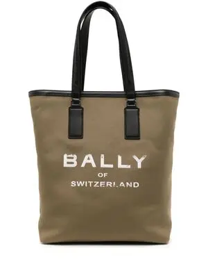 Bally Logo-printed Tote - Green