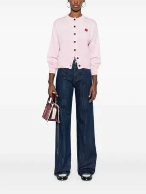 Kenzo Ayame Striped Straight-leg Jeans