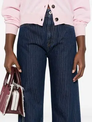 Kenzo Ayame Striped Straight-leg Jeans