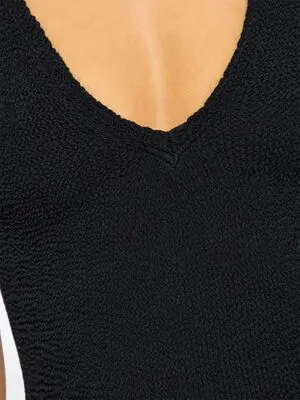 Hunza G Sadie Seersucker Swimsuit - Black