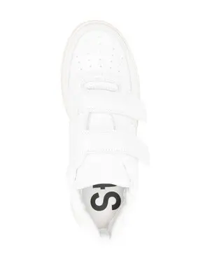 Acne Studios Logo-plaque Leather Sneakers - White