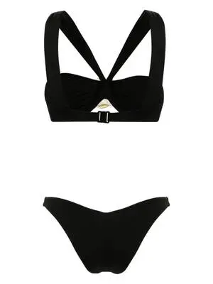 LA REVECHE Floral-appliqué Bikini