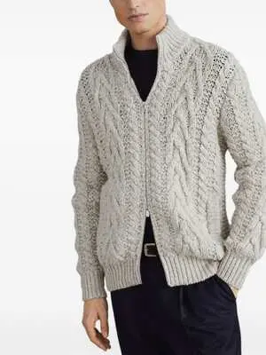Brunello Cucinelli Cable-knit Zip-up Cardigan