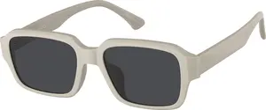 Zenni Sunglasses With Geometric Full Rim Frame Cream
