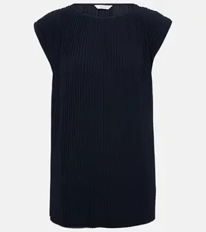 Max Mara Cambusa Pleated Top - Blue