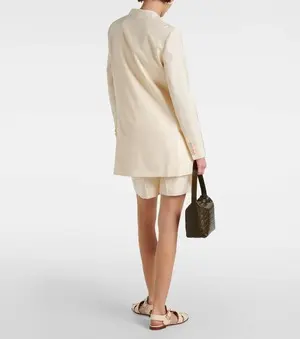 Max Mara Double-breasted Virgin Wool Blazer - White
