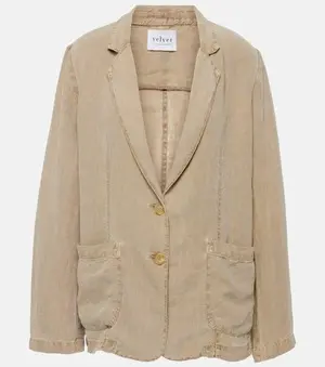 Velvet By Graham & Spencer Lenny Linen Blazer - Brown