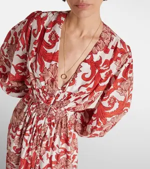 La DoubleJ Camerino Printed Silk Maxi Dress - Multicoloured
