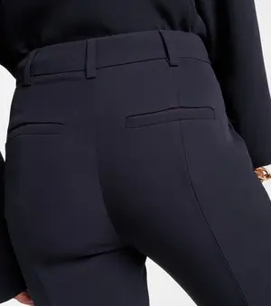 Valentino Garavani Cady Couture High-rise Flared Pants - Blue
