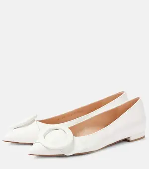 GIANVITO ROSSI Venezia Leather Ballet Flats