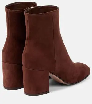 GIANVITO ROSSI Joelle 70 Suede Ankle Boots - Brown
