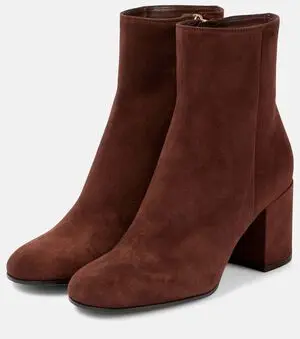 GIANVITO ROSSI Joelle 70 Suede Ankle Boots - Brown