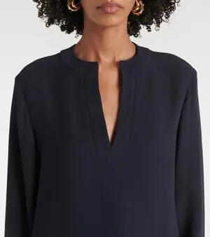 Valentino Garavani Vgold Cady Couture Top - Blue