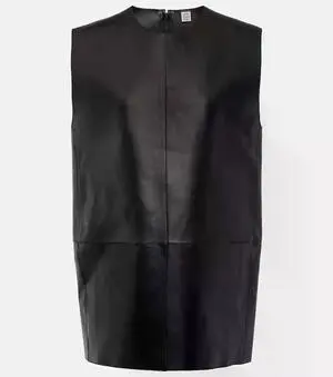 TOTEME Leather Sleeveless Top
