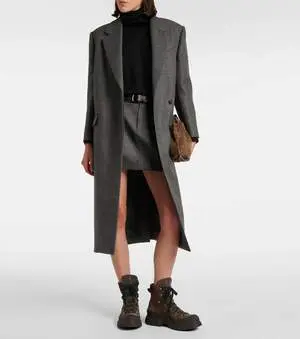 Brunello Cucinelli Wool, Cashmere, And Silk Turtleneck Sweater - Black