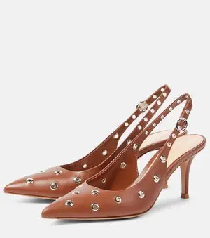 GIANVITO ROSSI Lydia 70 Leather Slingback Sandals