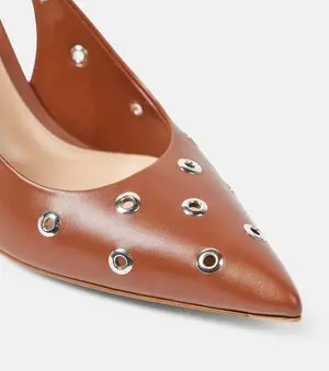 GIANVITO ROSSI Lydia 70 Leather Slingback Sandals