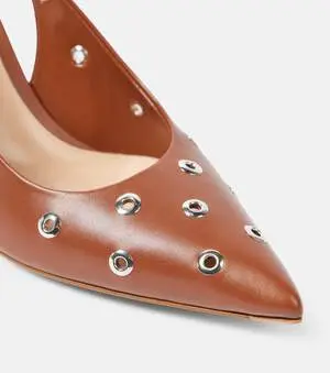 GIANVITO ROSSI Lydia 70 Leather Slingback Sandals