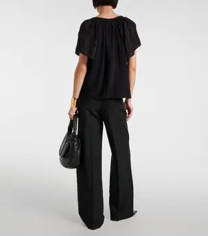 Velvet By Graham & Spencer Embroidered Cotton Top