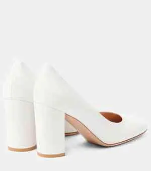 GIANVITO ROSSI 85 Leather Pumps - White