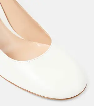 GIANVITO ROSSI 85 Leather Pumps - White