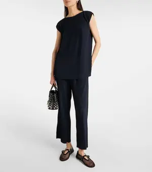 Max Mara Cambusa Pleated Top - Blue