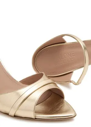 MALONE SOULIERS Una 80 Metallic Leather Sandals
