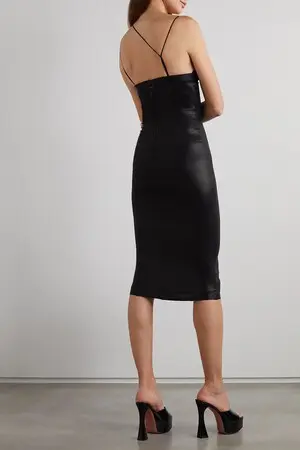 NENSI DOJAKA Cutout Metallic Midi Dress
