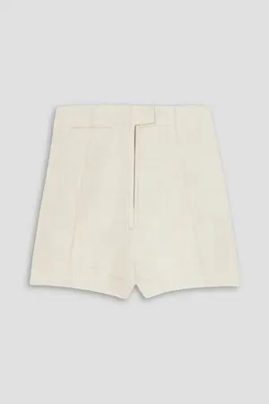 Jacquemus Cutout Linen-blend Shorts - Ecru
