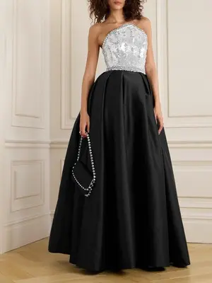 Sabina Bilenko Crystal-embellished Sequined Gown