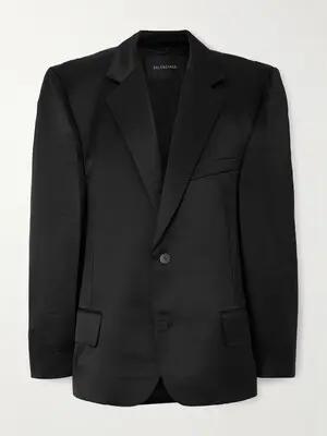 Balenciaga Cotton-blend Satin Blazer