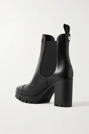 GIUSEPPE ZANOTTI Leather Platform Chelsea Boots
