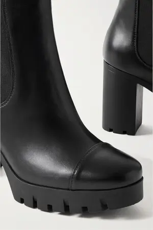 GIUSEPPE ZANOTTI Leather Platform Chelsea Boots