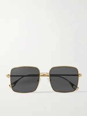 Fendi Baguette Square-frame Sunglasses - Gold