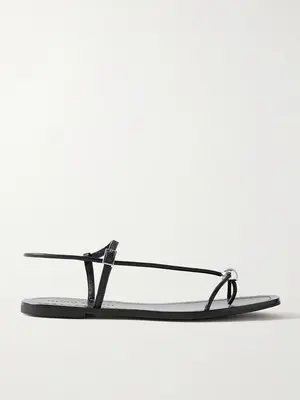 LOEFFLER RANDALL Lara Embellished Leather Sandals - Black